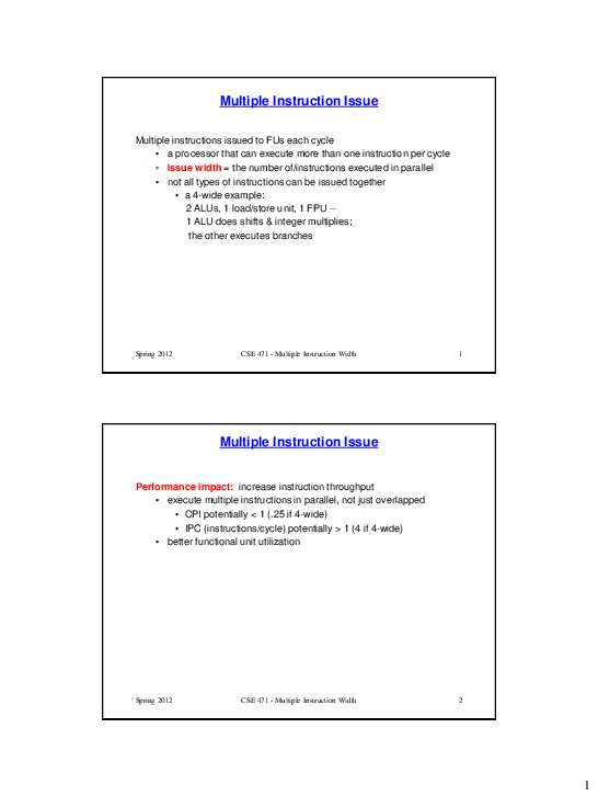 (PDF) Multiple-Instruction Issue