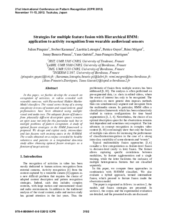(PDF) Strategies for multiple feature fusion with Hierarchical HMM: Application to activity ...