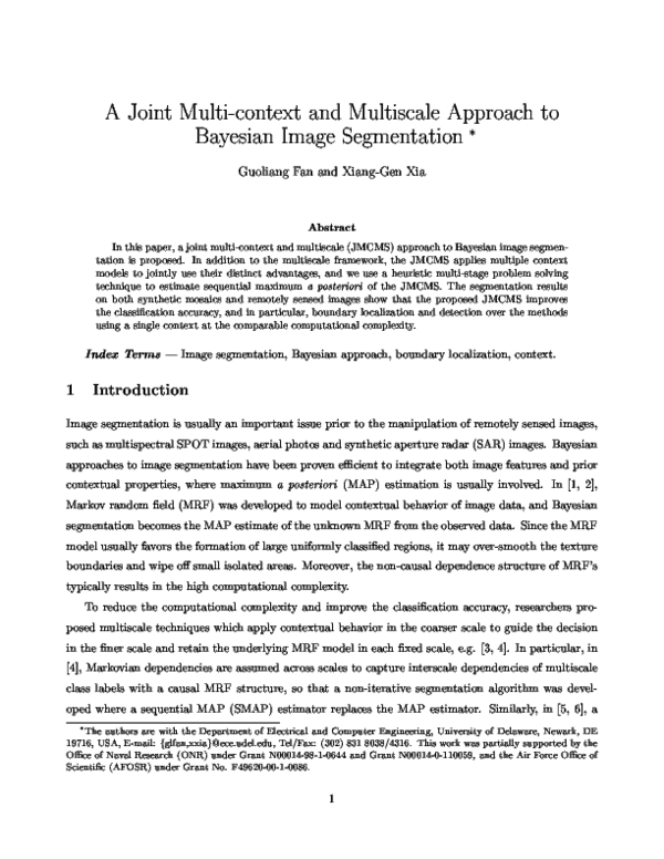 A Joint Multicontext And Multiscale Approach To Bayesian Image Segmentation