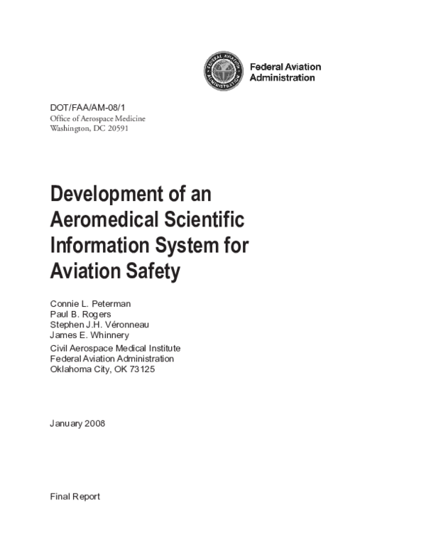 (PDF) Development of an Aeromedical Scientific Information System for ...