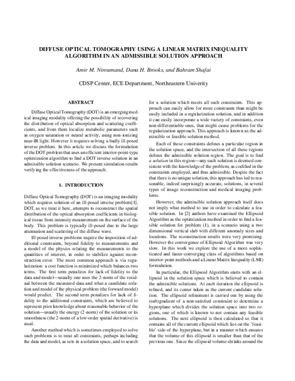 (PDF) Diffuse optical tomography using a linear matrix inequality ...