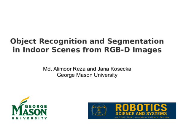 (PDF) Object Recognition and Segmentation in Indoor Scenes from RGB-D Images | Jana Kosecka ...