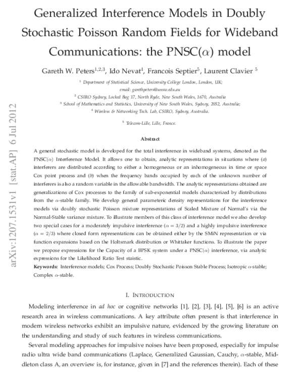 (PDF) Generalized Interference Models in Doubly Stochastic Poisson ...