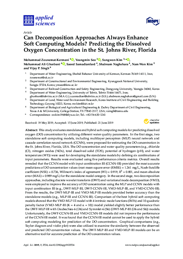 (PDF) Can Decomposition Approaches Always Enhance Soft Computing Models? Predicting the ...