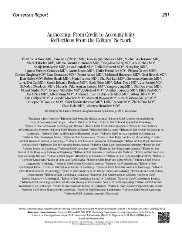 (PDF) Consensus Report 281