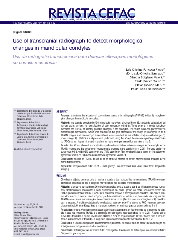 (PDF) Use of transcranial radiograph to detect morphological changes in ...