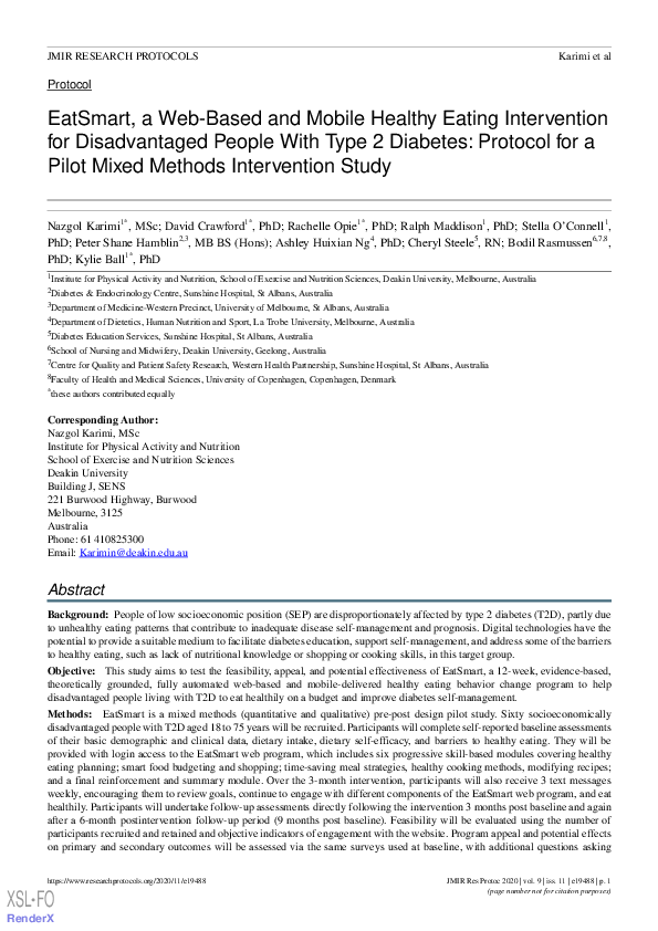 (PDF) EatSmart, a Web-Based and Mobile Healthy Eating Intervention for ...