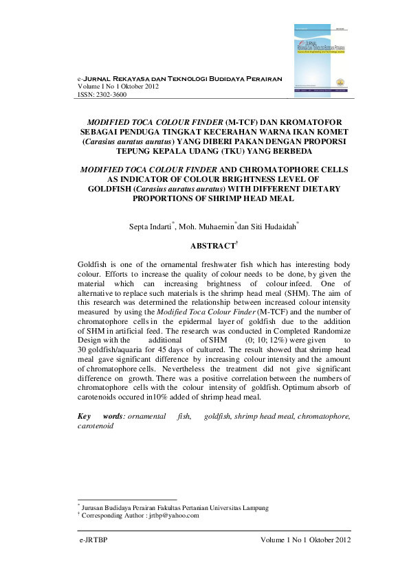 (PDF) Modified Toca Colour Finder (M-TCF) Dan Kromatofor Sebagai ...