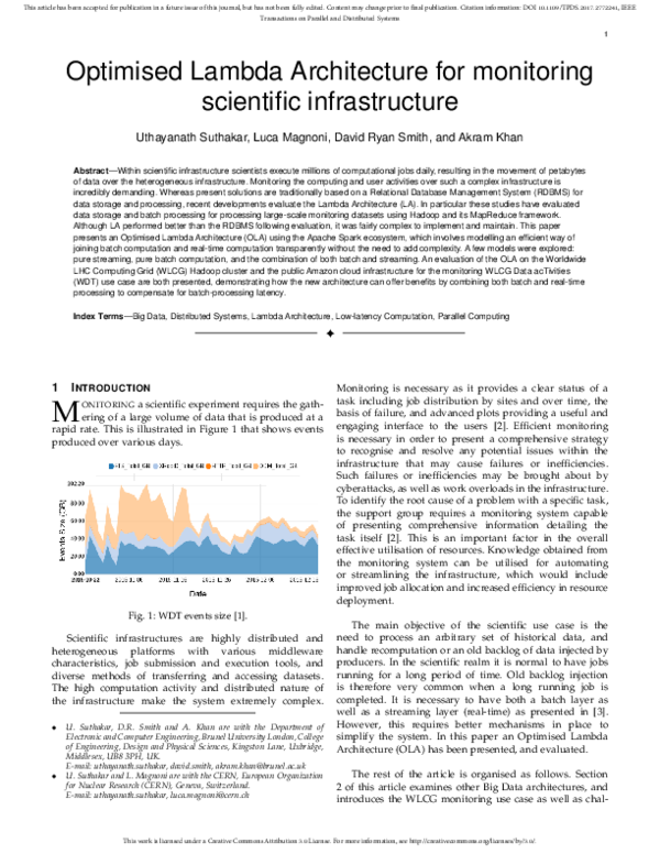 (PDF) Optimised Lambda Architecture for monitoring scientific ...