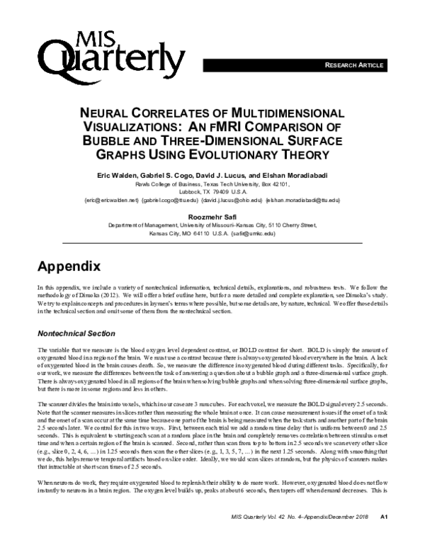 (PDF) Neural Correlates of Multidimensional Visualizations: An fMRI ...