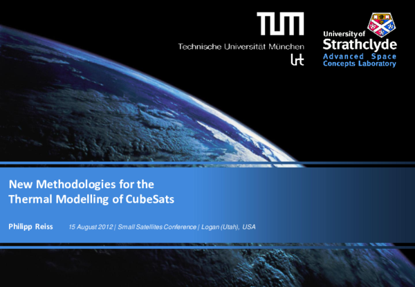 (PDF) New methodologies for the thermal modelling of CubeSats