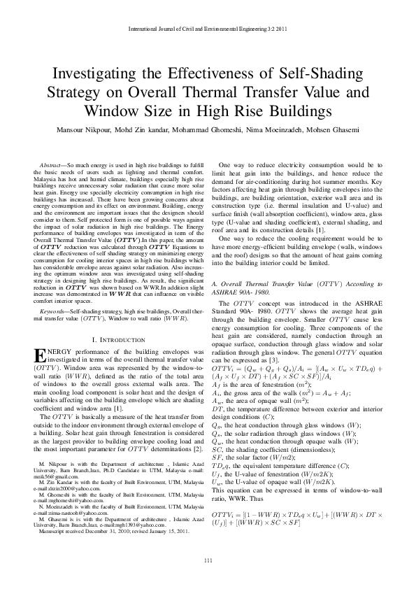 (PDF) Investigating the Effectiveness of Self-Shading Strategy on ...