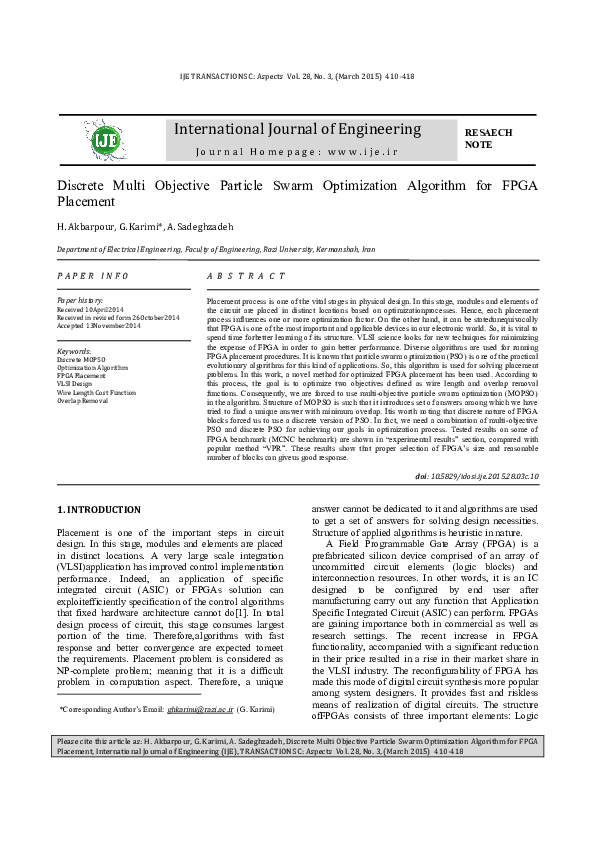 (PDF) Discrete Multi Objective Particle Swarm Optimization Algorithm ...