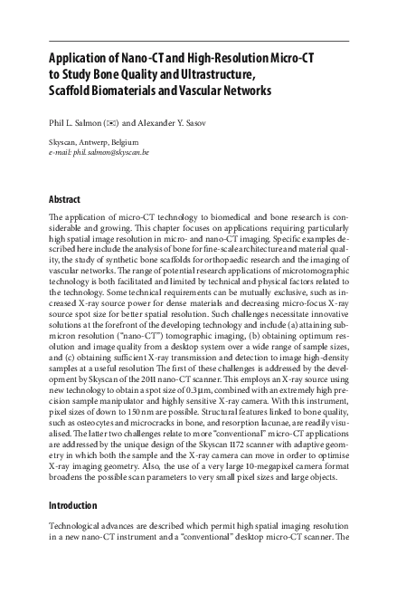 (PDF) Application of Nano-CT and High-Resolution Micro-CT