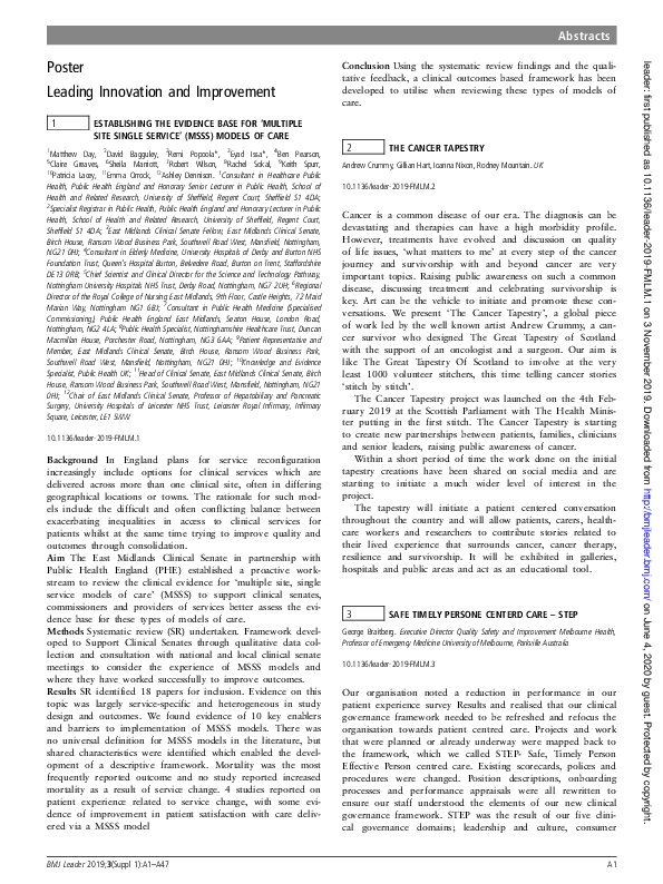 (PDF) 1 Establishing the evidence base for ‘multiple site single ...