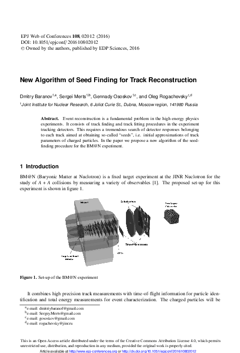 (PDF) New Algorithm of Seed Finding for Track Reconstruction