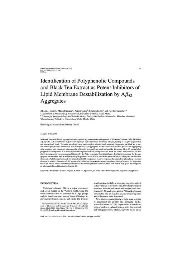 (PDF) Identification of Polyphenolic Compounds and Black Tea Extract as ...