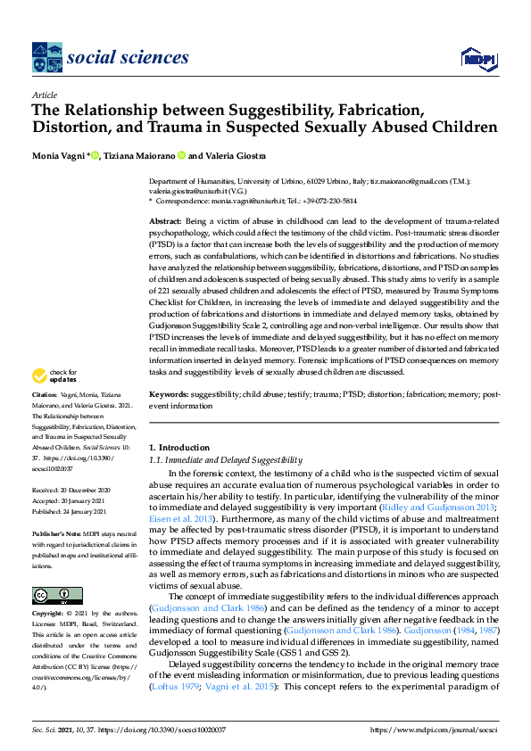 (PDF) Age and memory related changes in children's immediate and ...
