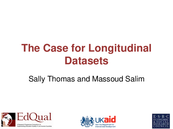 (PDF) The Case for Longitudinal Datasets