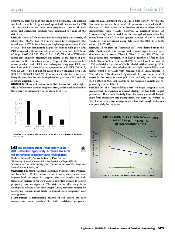 (PDF) 721: The Maternal-Infant Impactability Score™ (MIIS) identifies opportunity to reduce low ...