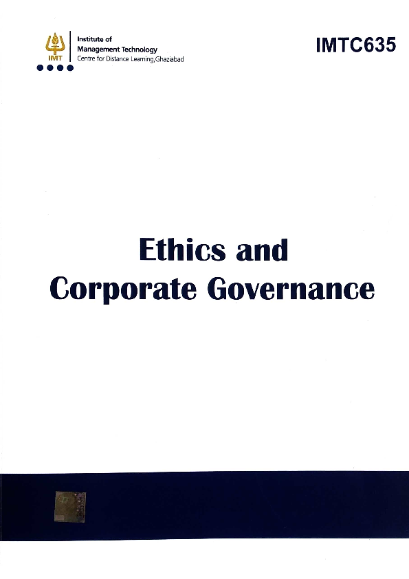 (PDF) Ethics and Corporate Governance book