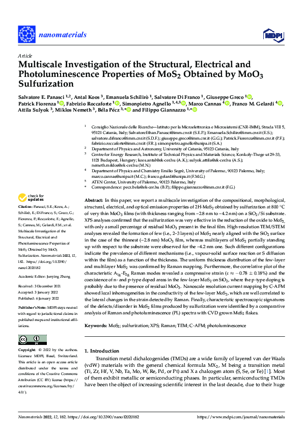 (PDF) Multiscale Investigation of the Structural, Electrical and ...