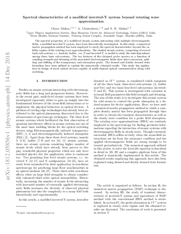 (PDF) Spectral characteristics of a modified inverted-Y system beyond ...