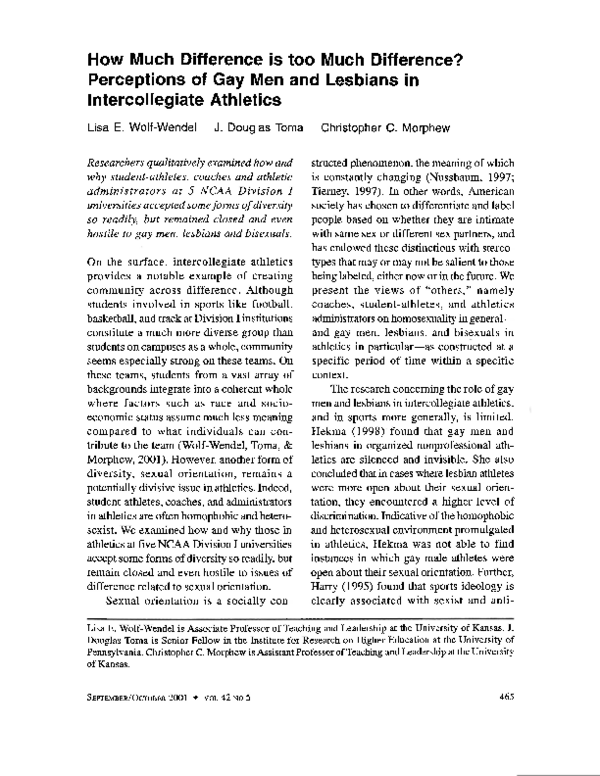 (PDF) How Much Difference is too Much Difference? Perceptions of Gay ...