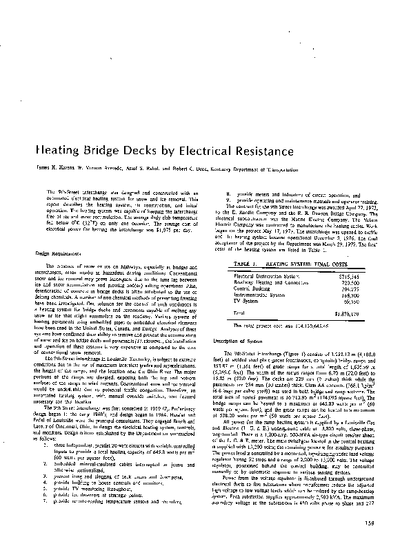 (PDF) Heating Bridge Decks by Electrical Resistance