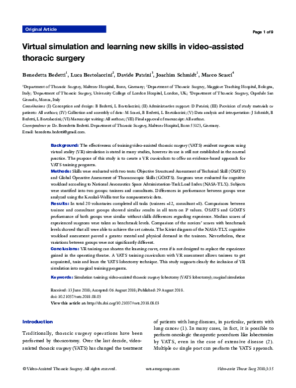 (PDF) Virtual simulation and learning new skills in video-assisted ...