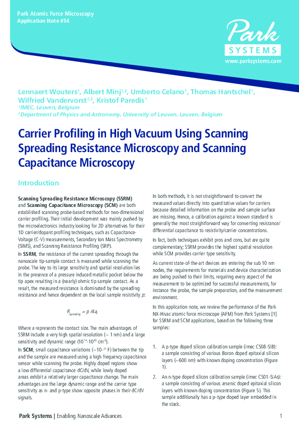 (PDF) Carrier Profiling in High Vacuum Using Scanning Spreading ...