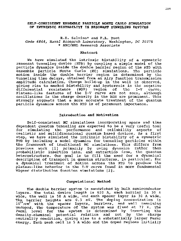 (PDF) Self-Consistent Ensemble Particle Monte Carlo Simulation of Intrinsic Bistability in ...