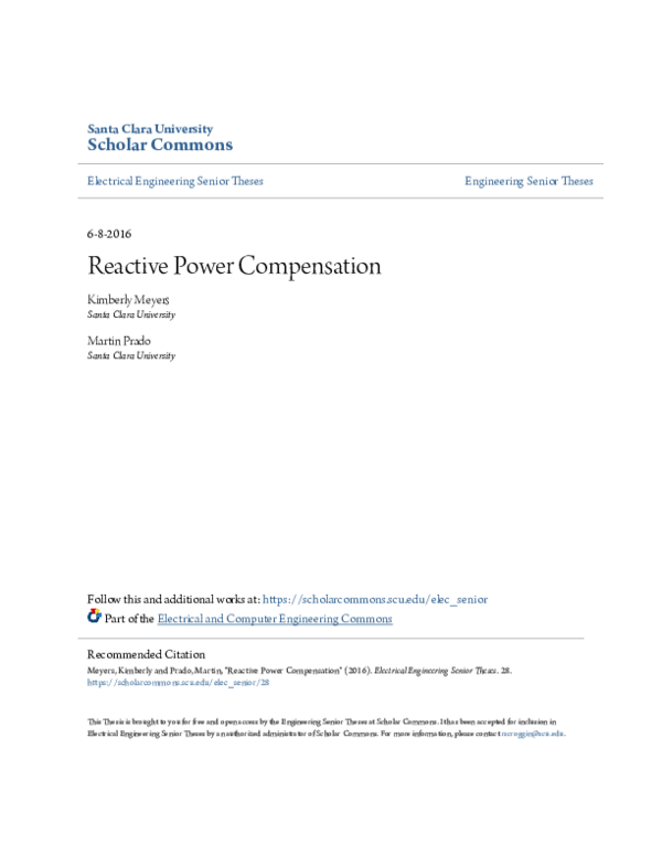 (PDF) Reactive Power Compensation
