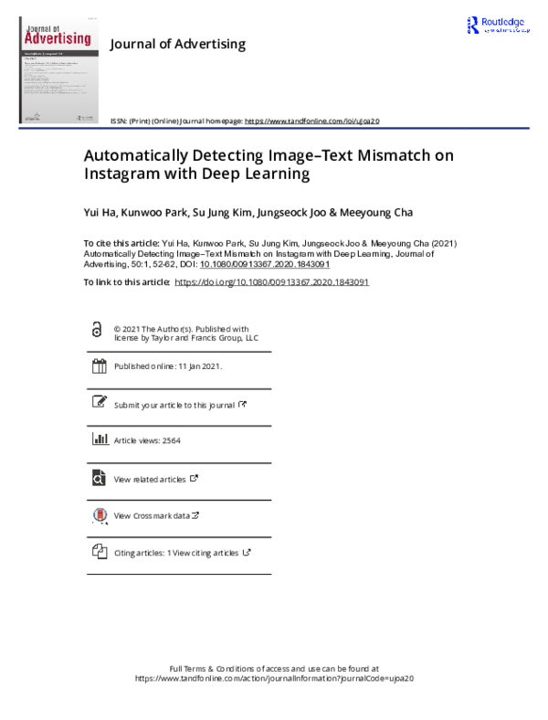 Pdf Automatically Detecting Imagetext Mismatch On Instagram With