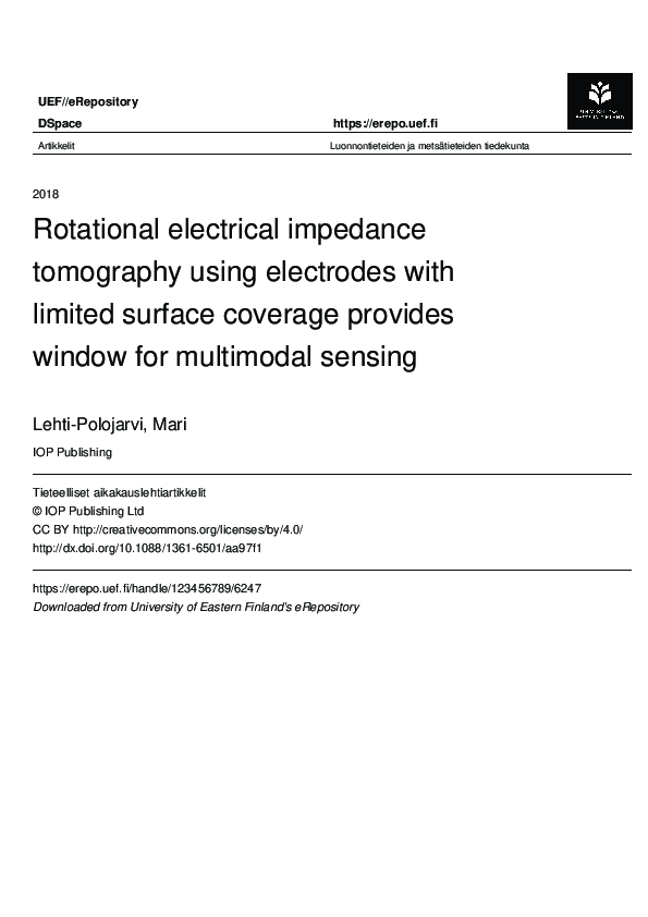 (PDF) Rotational electrical impedance tomography using electrodes with ...