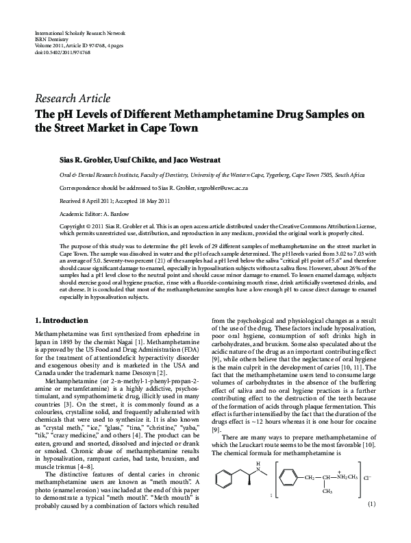 (PDF) Research Article The pH Levels of Different Methamphetamine Drug ...