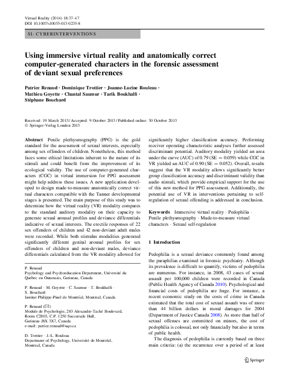 (PDF) Using immersive virtual reality and anatomically correct computer-generated characters in ...