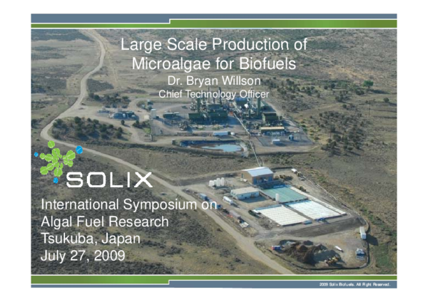 (PDF) Large-scale Production of Microalgae for Biofuels
