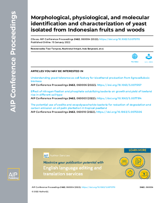 (PDF) Morphological, physiological, and molecular identification and ...
