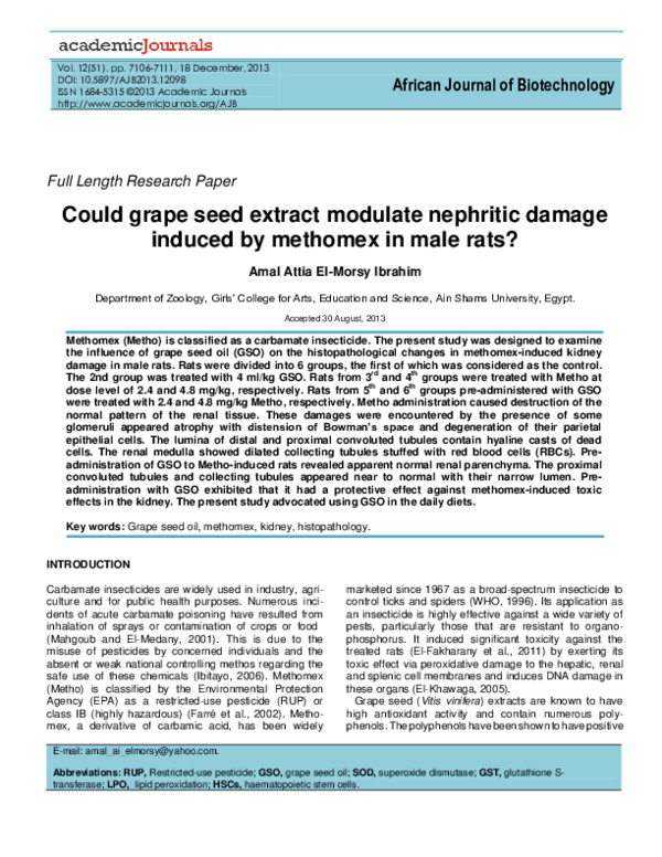 (PDF) Could grape seed extract modulate nephritic damage induced by ...