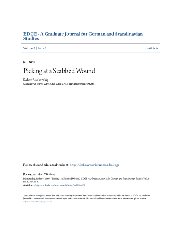 (PDF) Picking at a Scabbed Wound