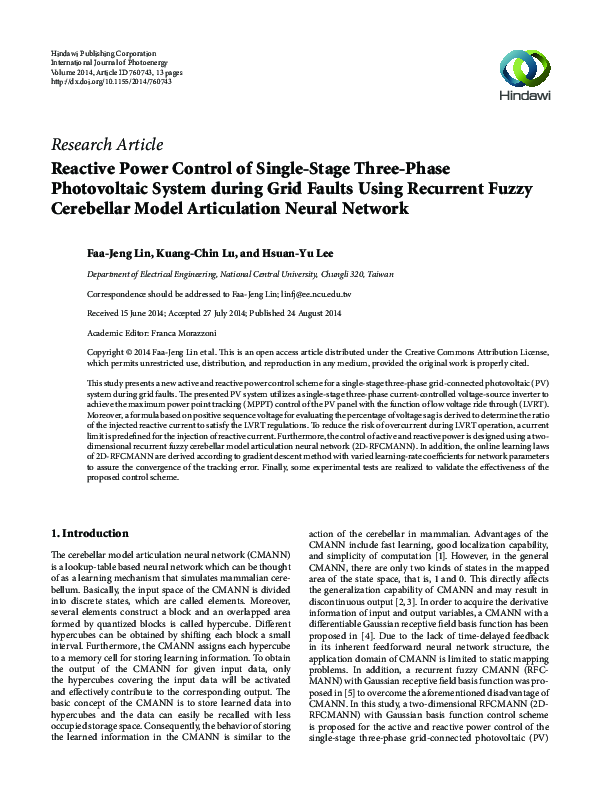 (PDF) Reactive Power Control of Single-Stage Three-Phase Photovoltaic System during Grid Faults ...