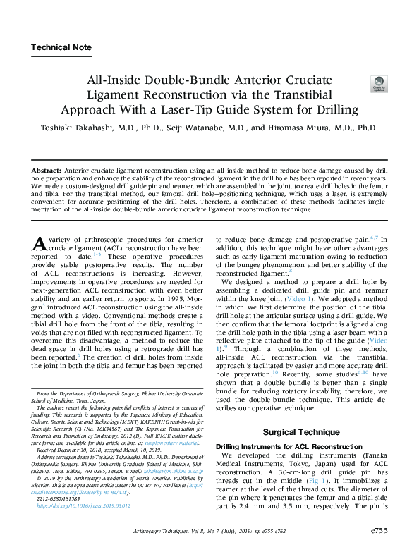 (PDF) All-Inside Double-Bundle Anterior Cruciate Ligament ...