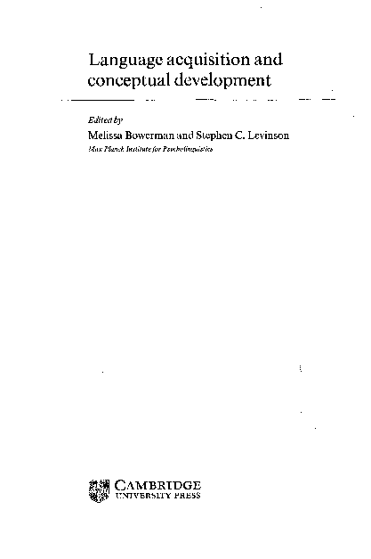 (PDF) Language acquisition and conceptual development