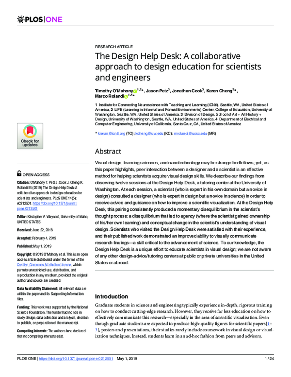 (PDF) The Design Help Desk: A collaborative approach to design ...