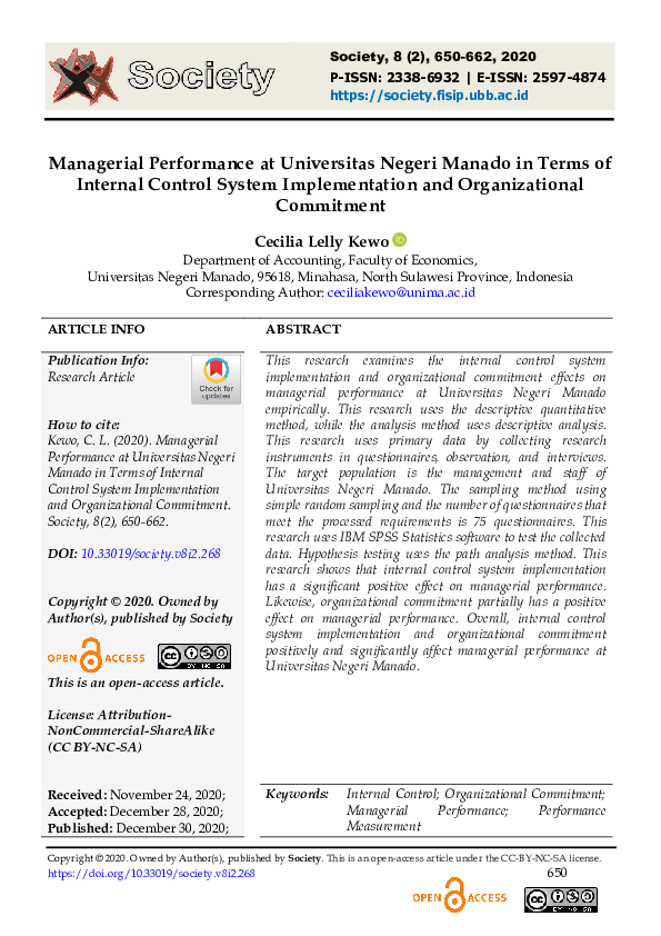 (PDF) Managerial Performance at Universitas Negeri Manado in Terms of Internal Control System ...