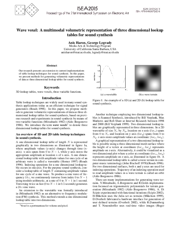 (PDF) Wave voxel: A multimodal volumetric representation of three ...