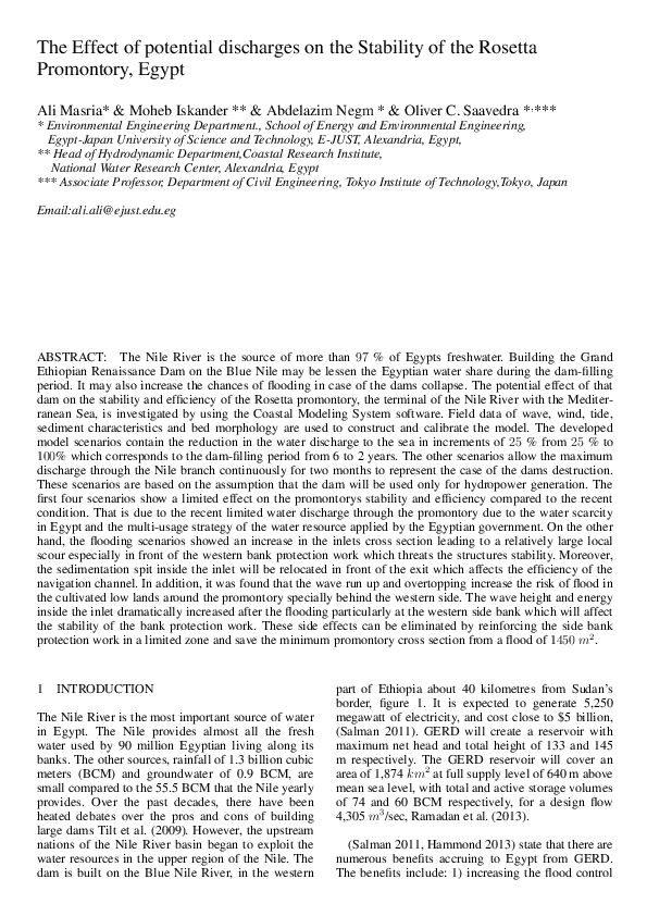 (PDF) The Effect of potential discharges on the Stability of the ...