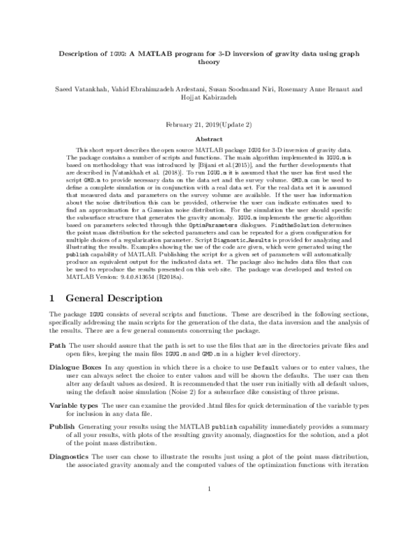 (PDF) Description of IGUG : A MATLAB program for 3-D inversion of ...