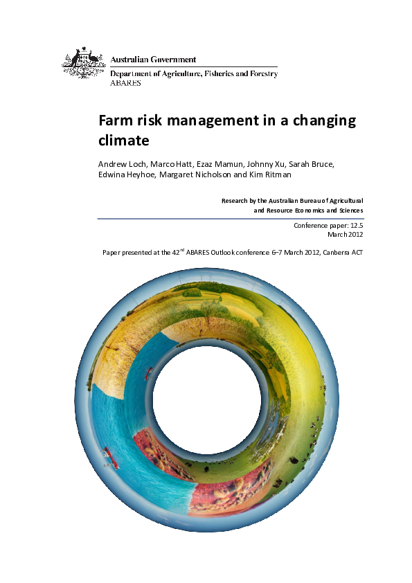 (PDF) Farm risk management in a changing climate